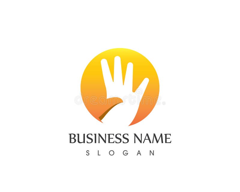 Hand Logo Design Template stock vector. Illustration of symbol - 115863001