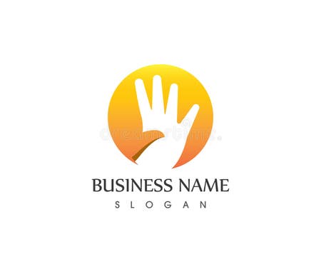 Hand Logo Design Template stock vector. Illustration of symbol - 115863001