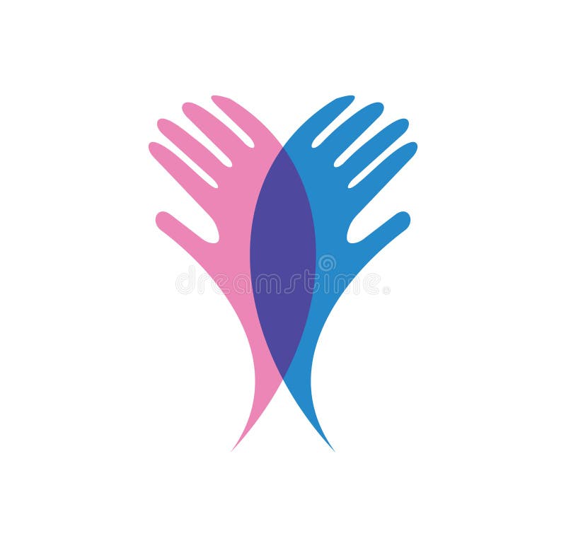 Hand Logo Stacked Color stock vector. Illustration of memo - 214857243