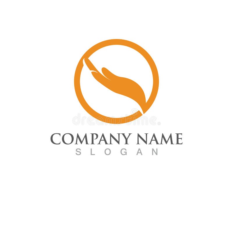 Hand Logo and Symbol Vector Icon Stock Vector - Illustration of ...