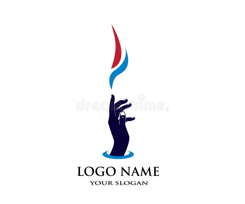 Hand logo to achieve goals stock vector. Illustration of abstract ...