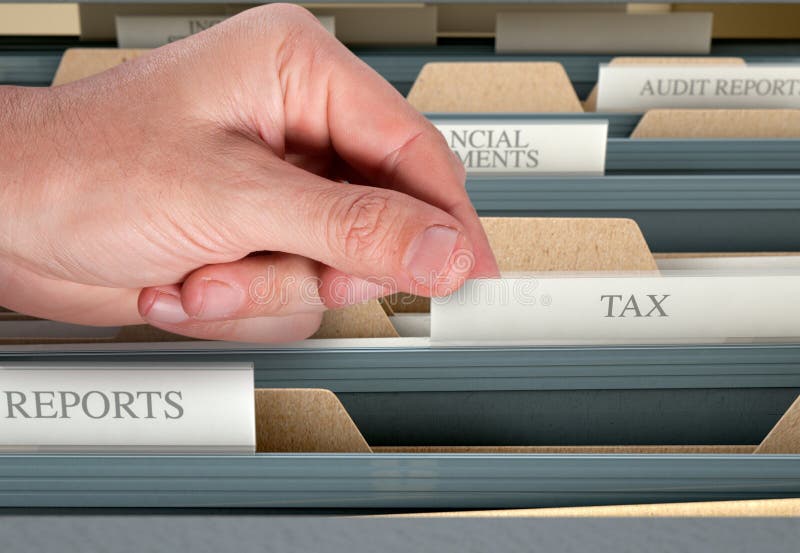 Hand Looking Though Filing Cabinet Drawer Stock Image - Image of ...