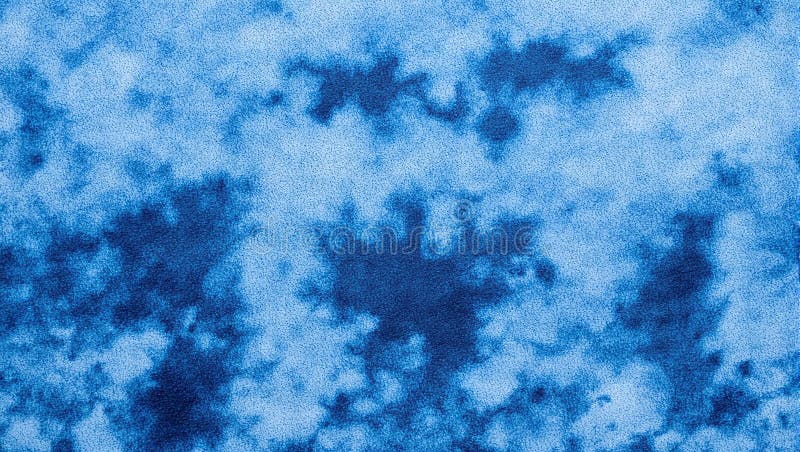 Hand Loomed Indigo Cotton Fabric Showing Unique Dye Patterns Stock ...