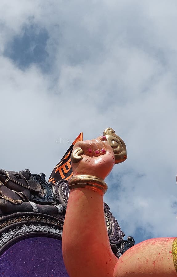 Hand of lord ganesha. stock photo. Image of temple, person - 261343494