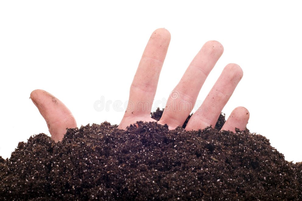 Hand lost in soil stock image. Image of life, help, strange - 4080591