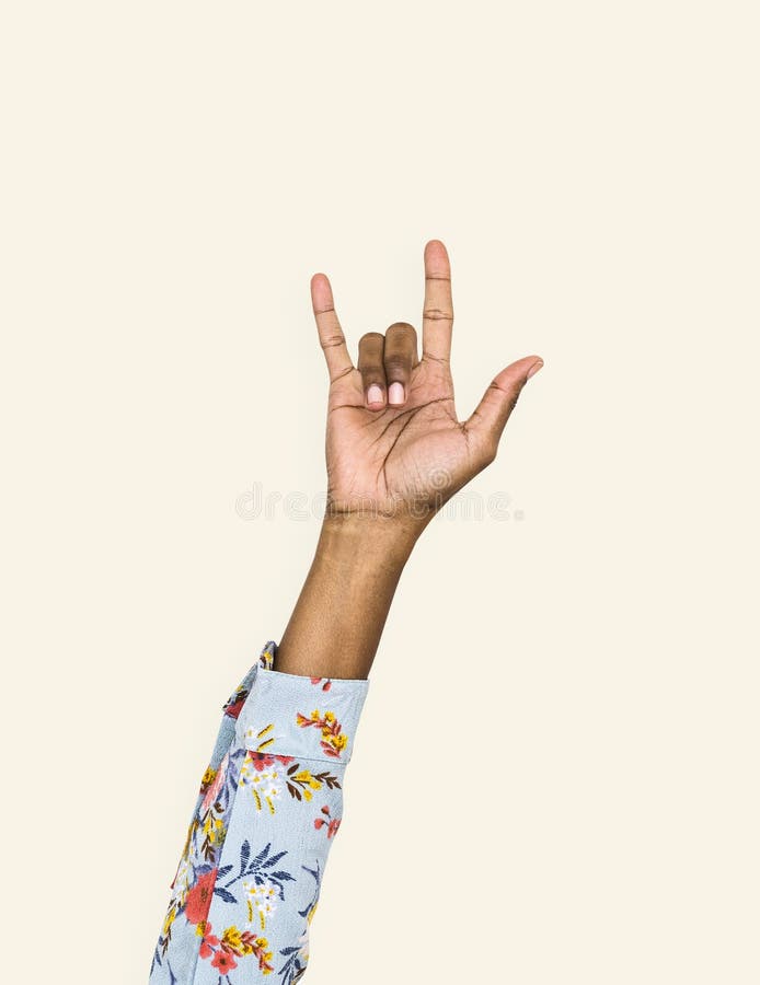 Hand with Love Expression Gesture Stock Image - Image of isolated, sign ...