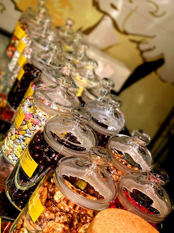 Hand-made Candies. Containers with Sweets. Stock Photo - Image of food ...