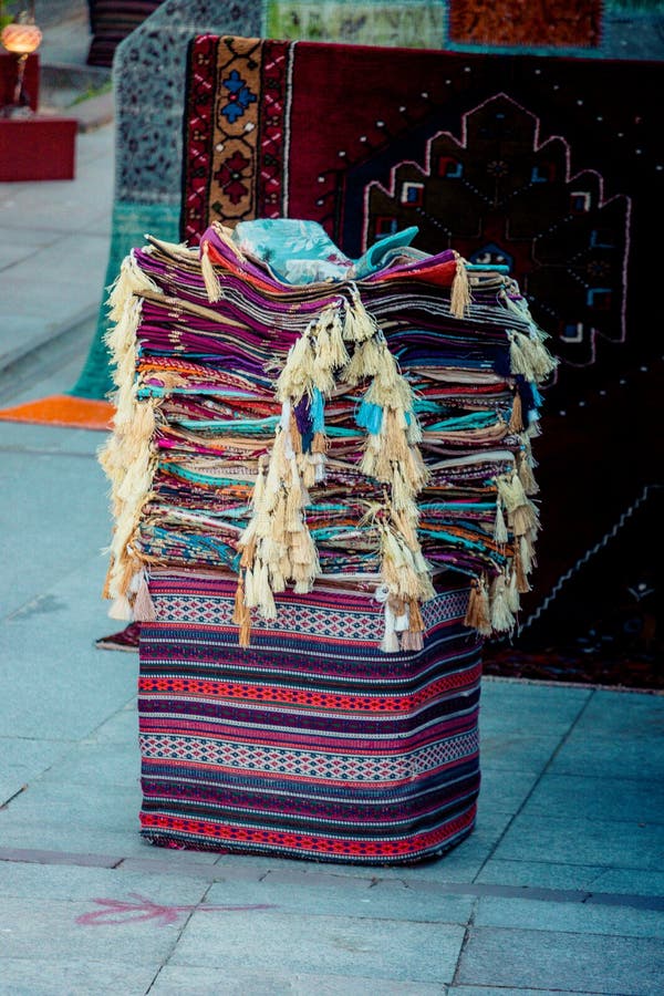 Hand Made Carpet and Rugs of Traditional Types Stock Photo - Image of ...