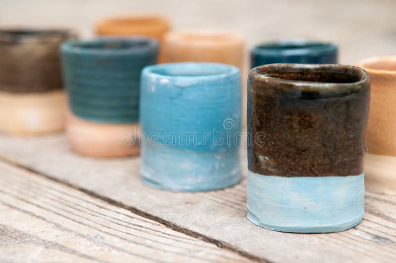 Hand Made Ceramic Pottery Products Stock Image - Image of design ...