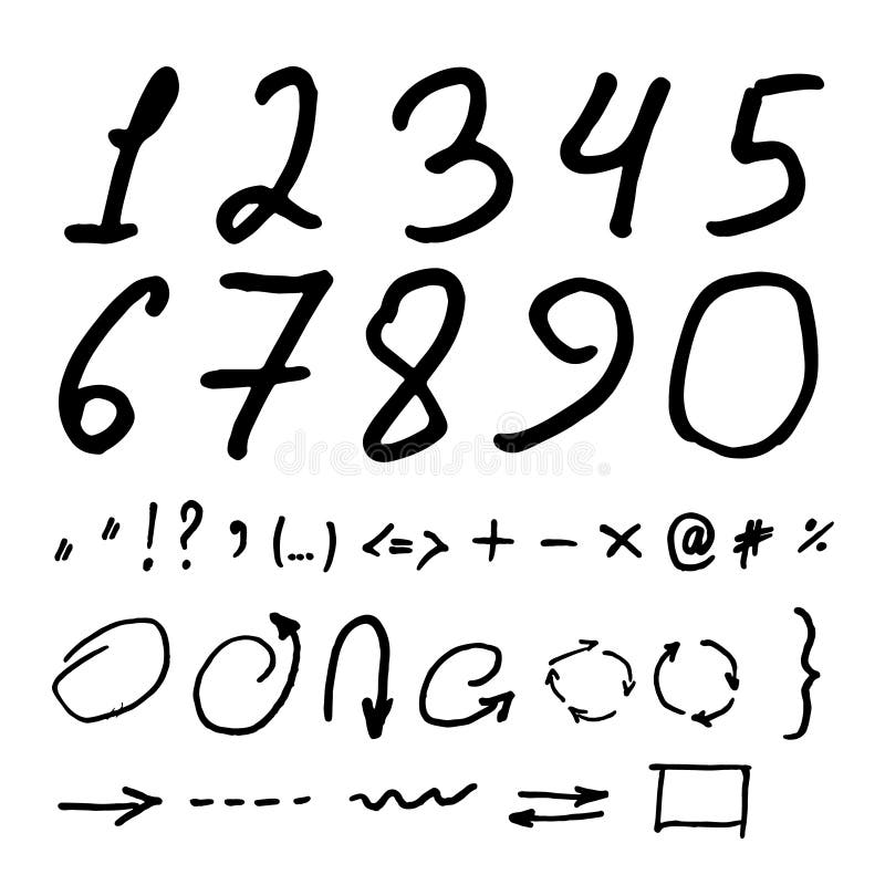 Hand Made Doodle Font. Doodle Vector Hand Drawn Letters. Stock Vector ...