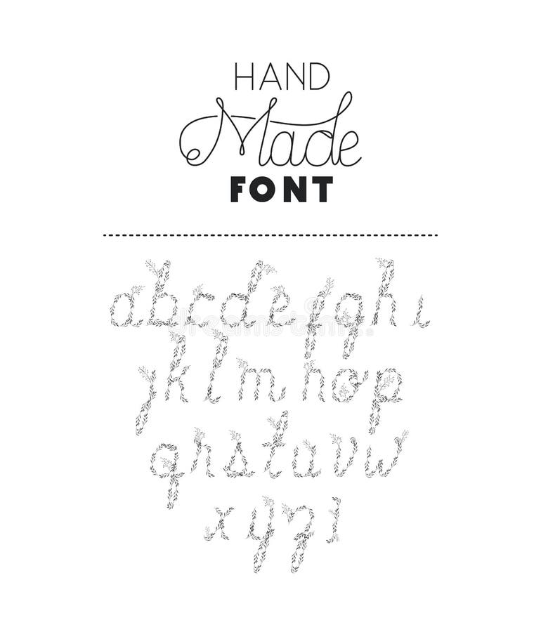 Hand made font alphabet stock vector. Illustration of graphic - 119196354