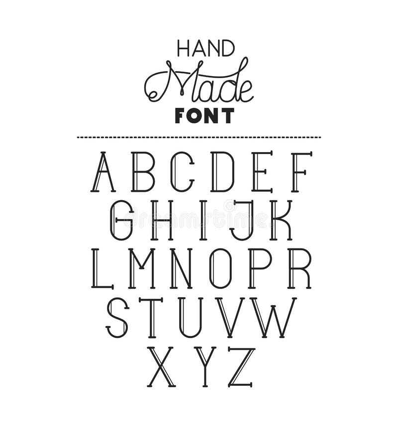 Set of Letters, Alphabet. Bumpy Elongated Font. Vector. Capital Letters ...