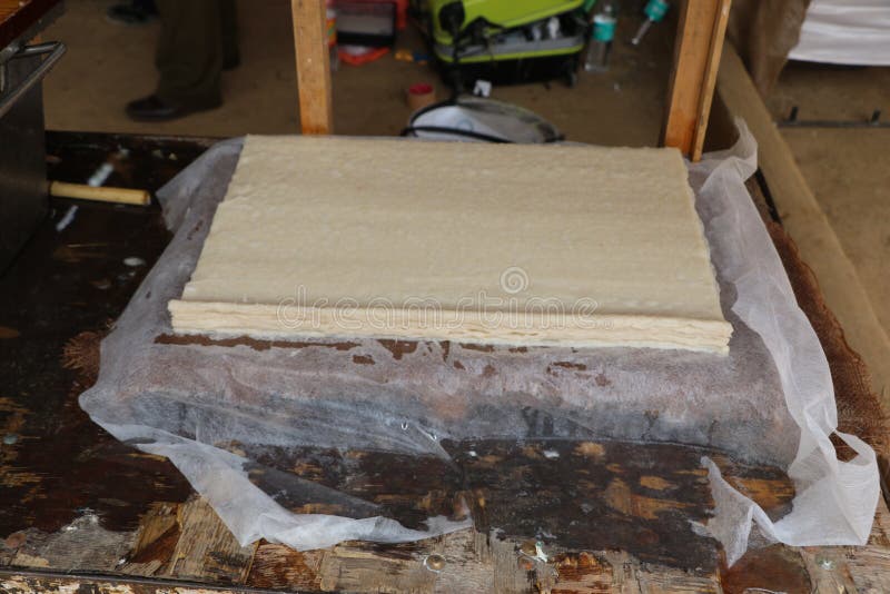 Hand made fresh hemp paper stock photo. Image of earth - 67394120