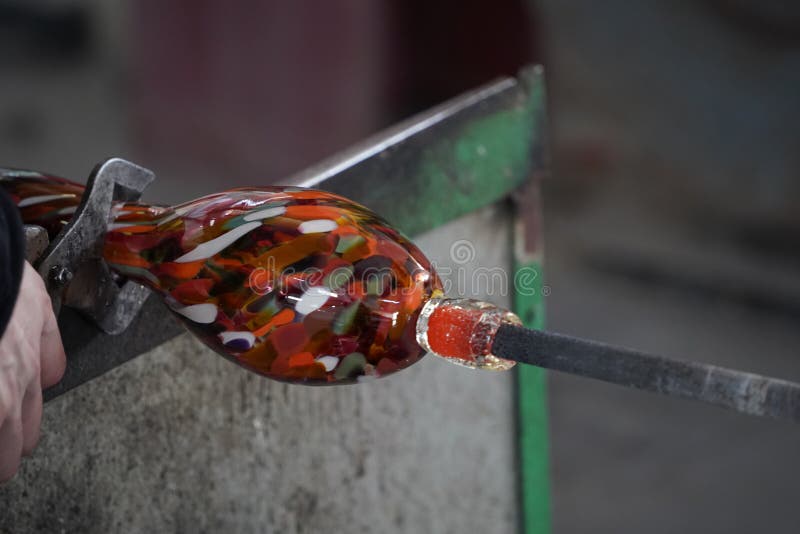 Hand made glass working stock photo. Image of workshop - 260804920