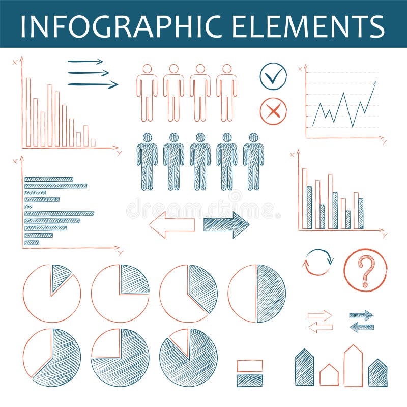 Hand Made Infographic Elements for Business Stock Vector - Illustration ...