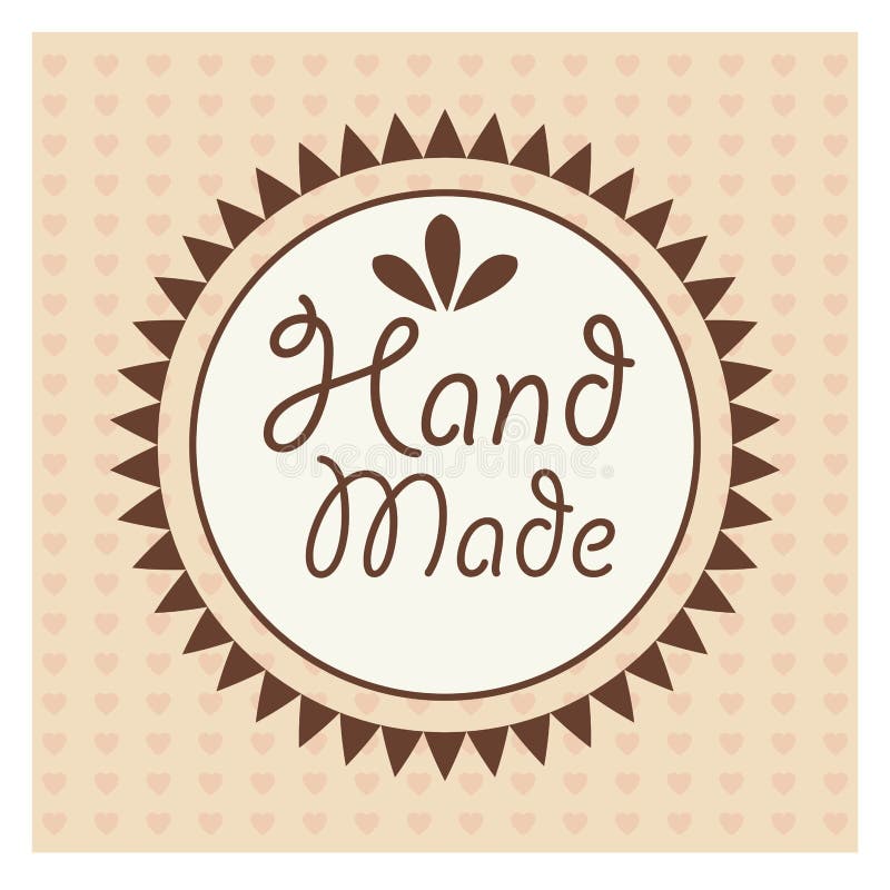 Hand Made Label, Handmade Crafts Workshop Stock Vector - Illustration ...