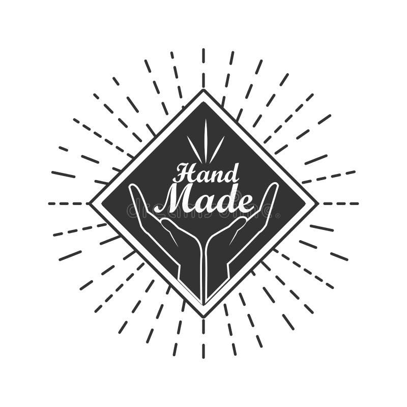 Hand Made Label, Handmade Crafts Workshop Stock Vector - Illustration ...