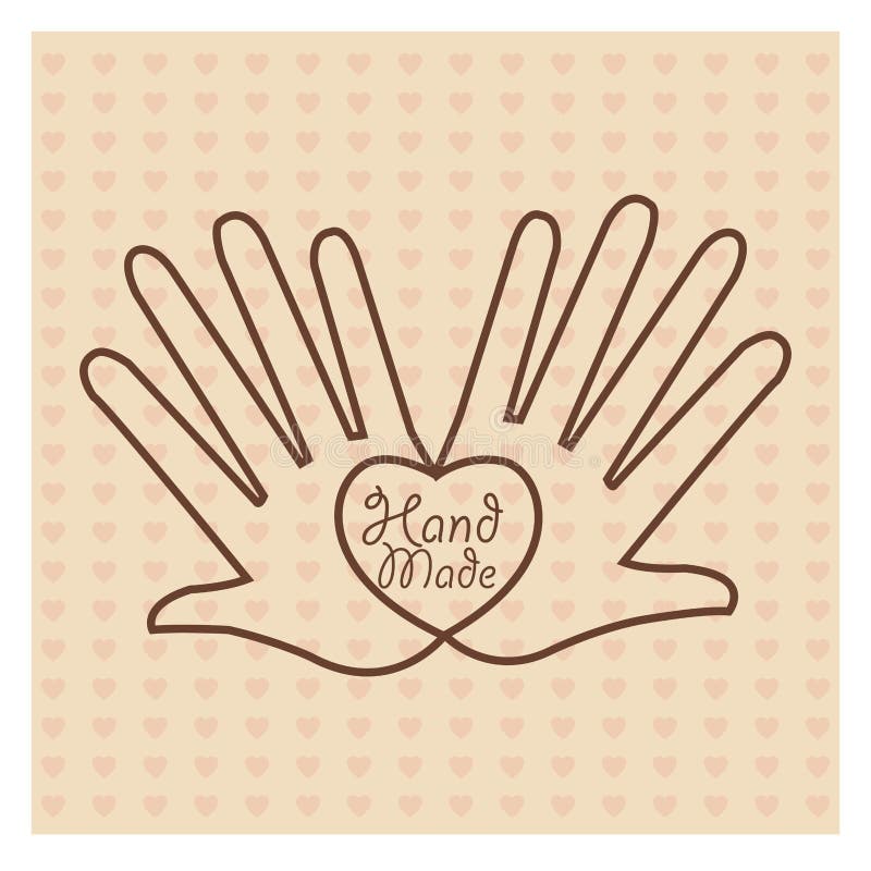 Hand Made Label, Handmade Crafts Workshop Stock Vector - Illustration ...