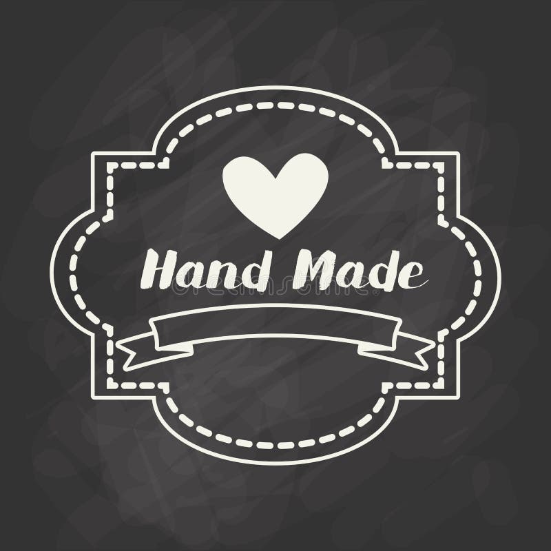 Hand Made Label, Handmade Crafts Workshop Stock Vector - Illustration ...