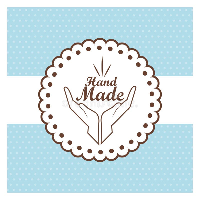 Hand Made Label, Handmade Crafts Workshop Stock Vector - Illustration ...