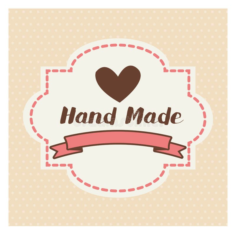 Hand Made Label, Handmade Crafts Workshop Stock Vector - Illustration ...