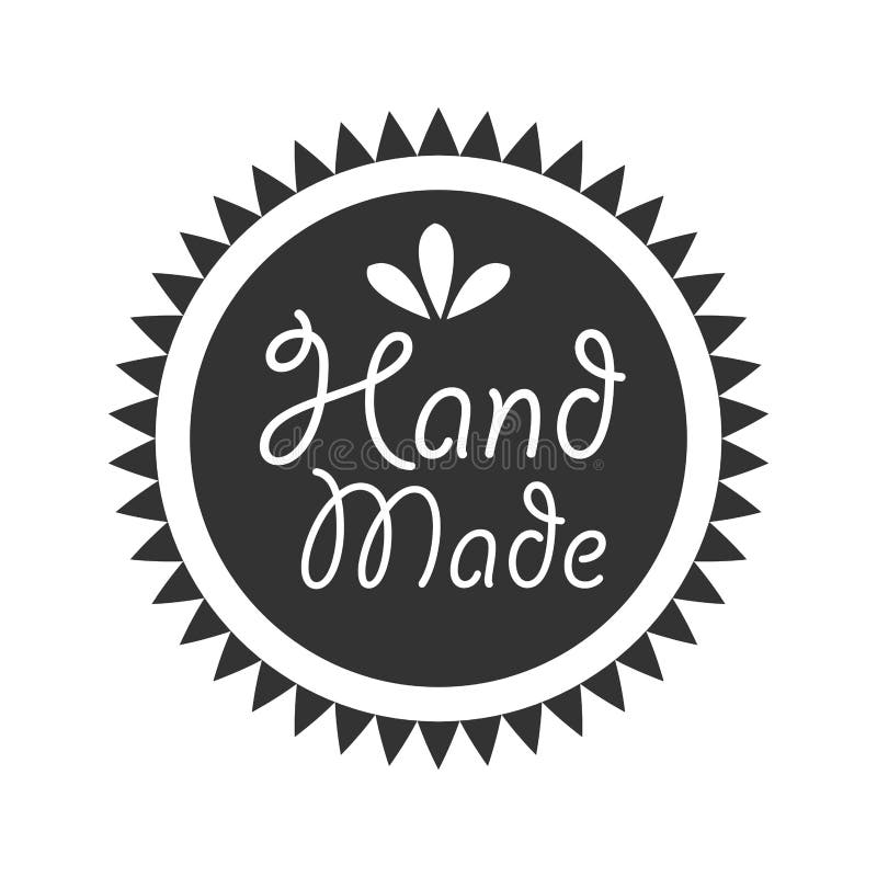 Hand Made Label, Handmade Crafts Workshop Stock Vector - Illustration ...