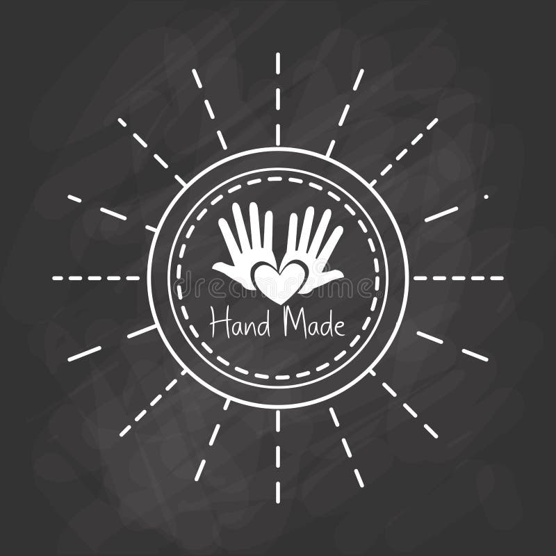 Hand Made Label, Handmade Crafts Workshop Stock Vector - Illustration ...