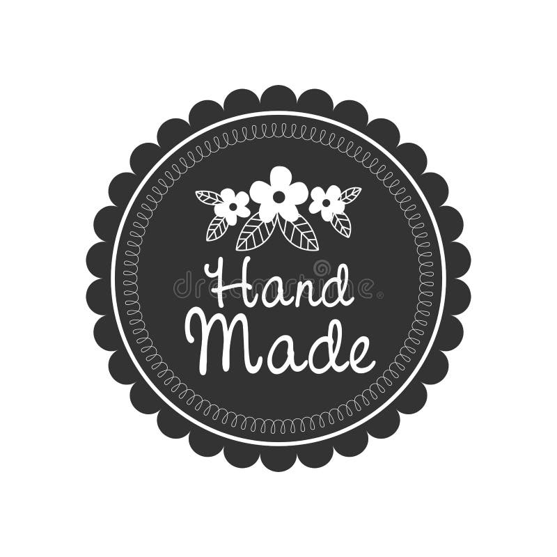 Hand Made Label, Handmade Crafts Workshop Stock Vector - Illustration ...