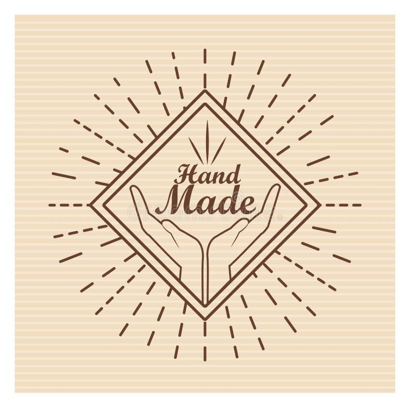 Hand Made Label, Handmade Crafts Workshop Stock Vector - Illustration ...