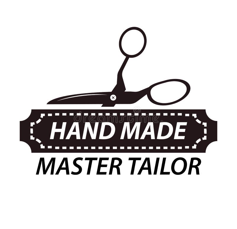 Hand Made Master Tailor Logotype Design with Scissors. Workshop Logo ...