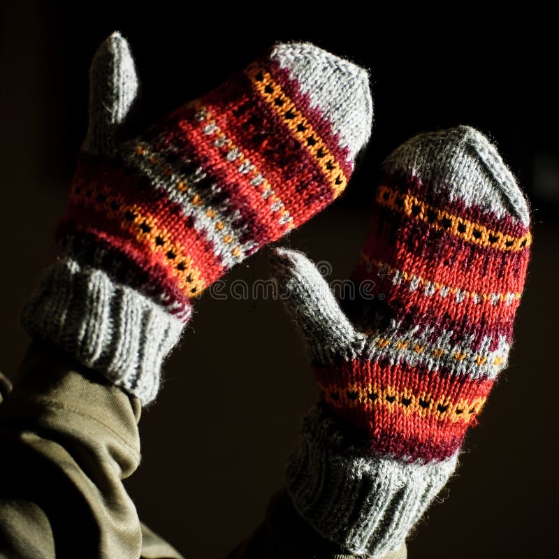 Hand made mittens stock image. Image of outdoors, clothe - 19526335