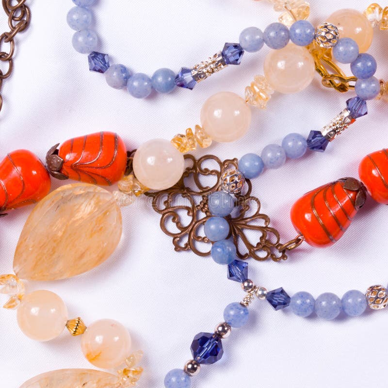 Hand made necklaces stock photo. Image of bracelet, elegant - 20851566
