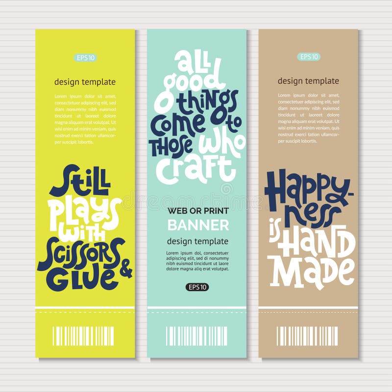 Hand made quotes stock vector. Illustration of product - 143654758