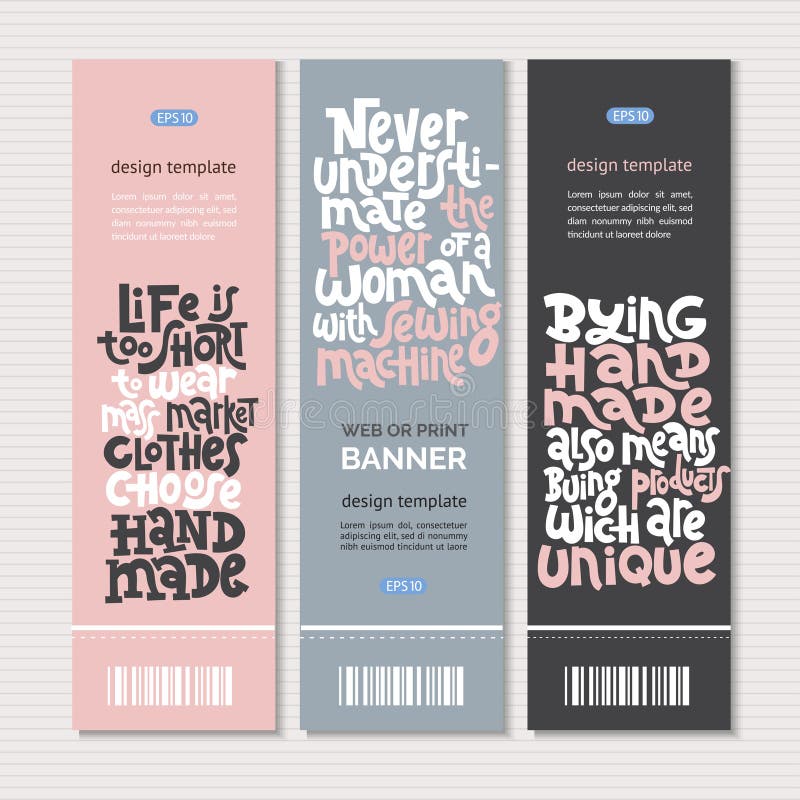 Hand made quotes stock vector. Illustration of icon - 144217120