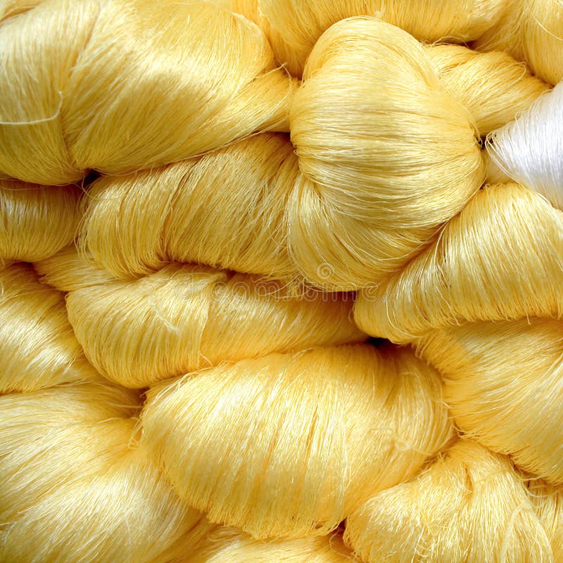 Raw silk thread stock photo. Image of loom, material - 14765374