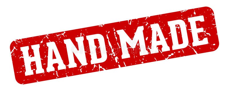 Hand Made Rectangular Sign. Hand Made Stamp Stock Vector - Illustration ...