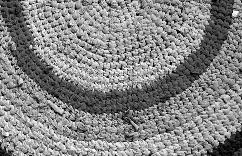 Hand Made Rug in Black and White. Stock Photo - Image of abstract ...