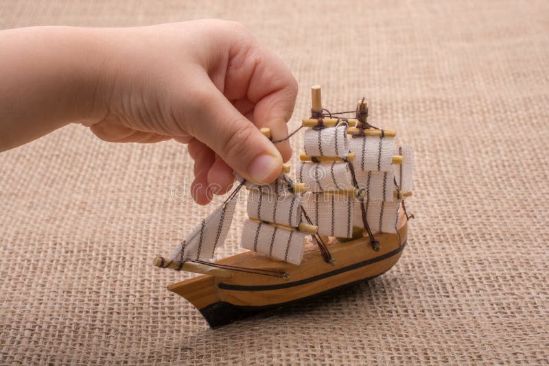 Hand Made Sail Boat in Hand Stock Image - Image of boat, sail: 97260583