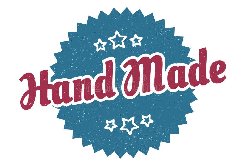 Hand Made Sign. Hand Made Vintage Retro Label Stock Vector ...