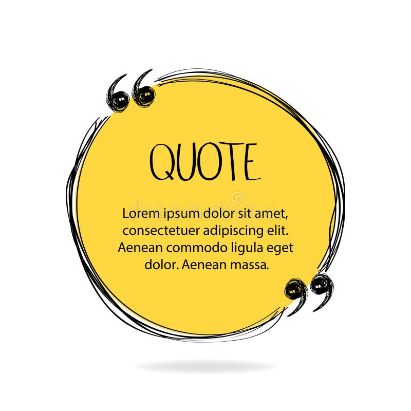 Hand Made Speech Bubble. Quote Frame, Big Set. Freehand Text Quotes ...