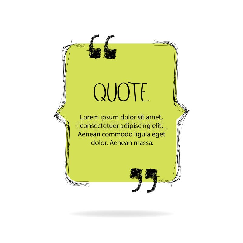 Hand Made Speech Bubble. Quote Frame, Big Set. Freehand Text Quotes ...