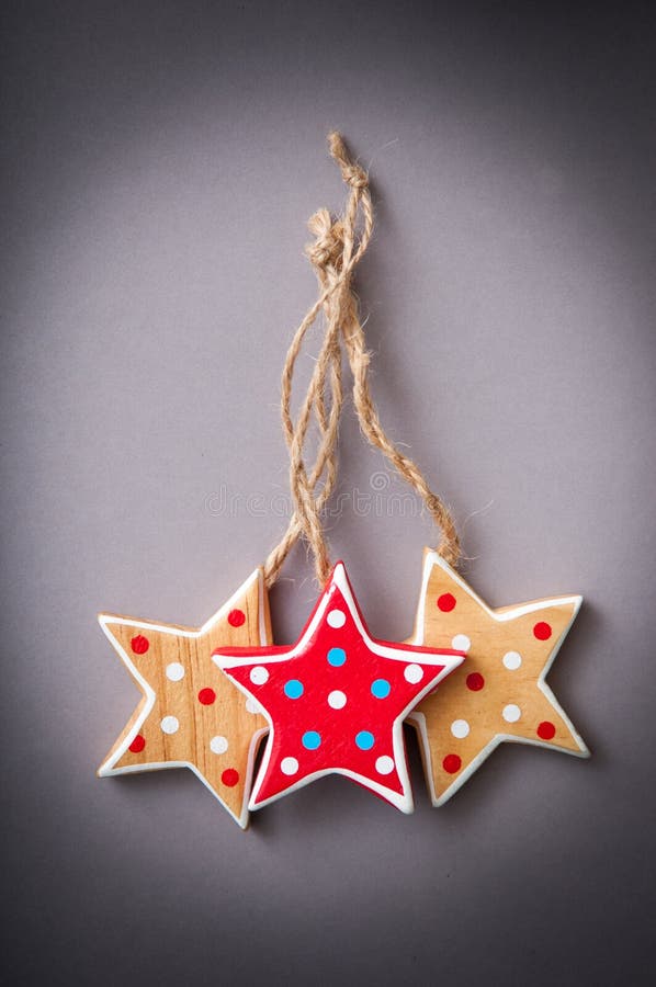 Hand Made Star Shape Christmas Tree Decorations Stock Photo - Image of ...