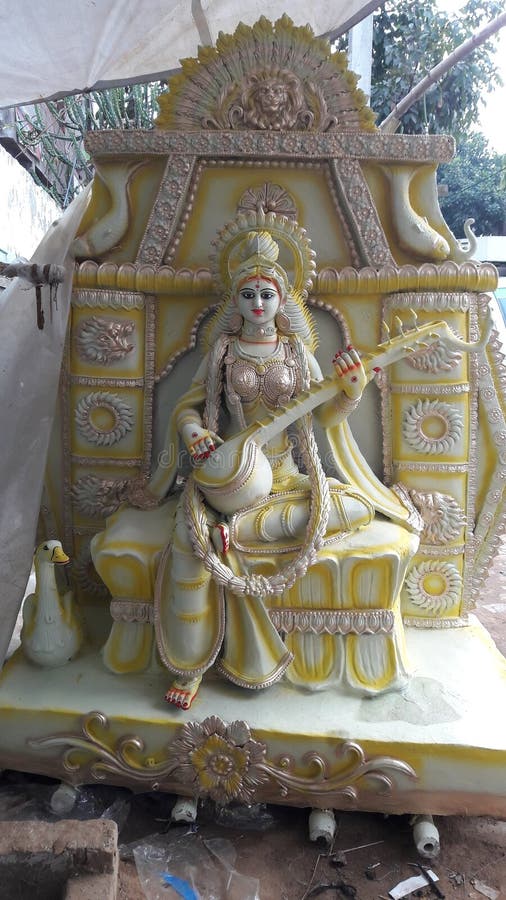 Hand Made Statue Maa Sharde Stock Photo - Image of statue, hand: 145747964