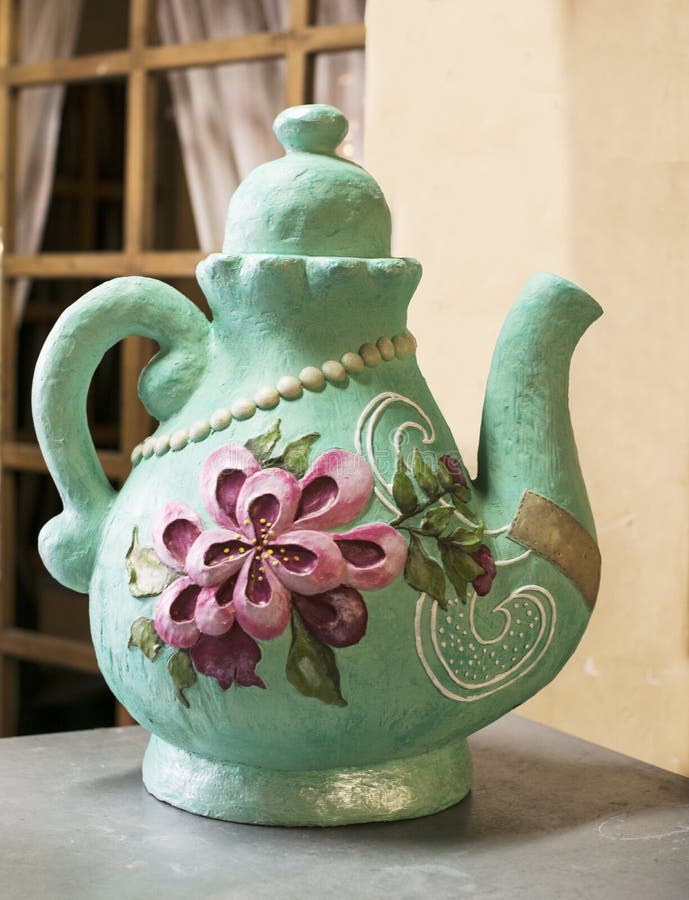 Hand Made Teapot for Hightea Stock Image - Image of handmade, teapot ...
