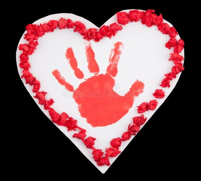 Handprint Red Heart Stock Photos - Free & Royalty-Free Stock Photos ...