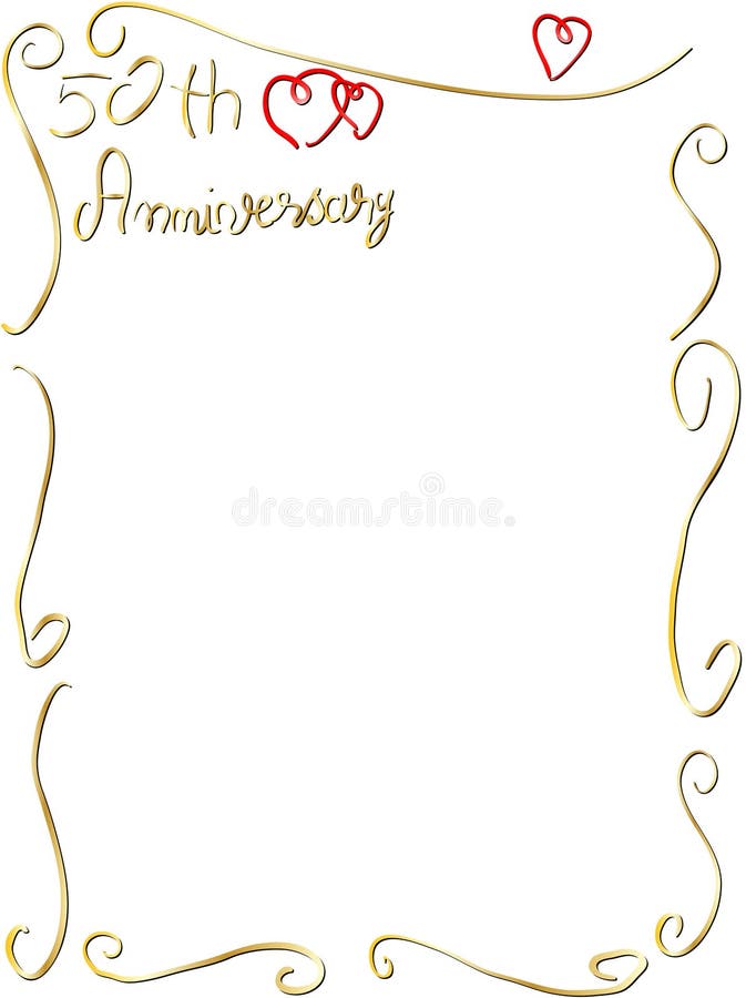 50th Wedding Anniversary Borders