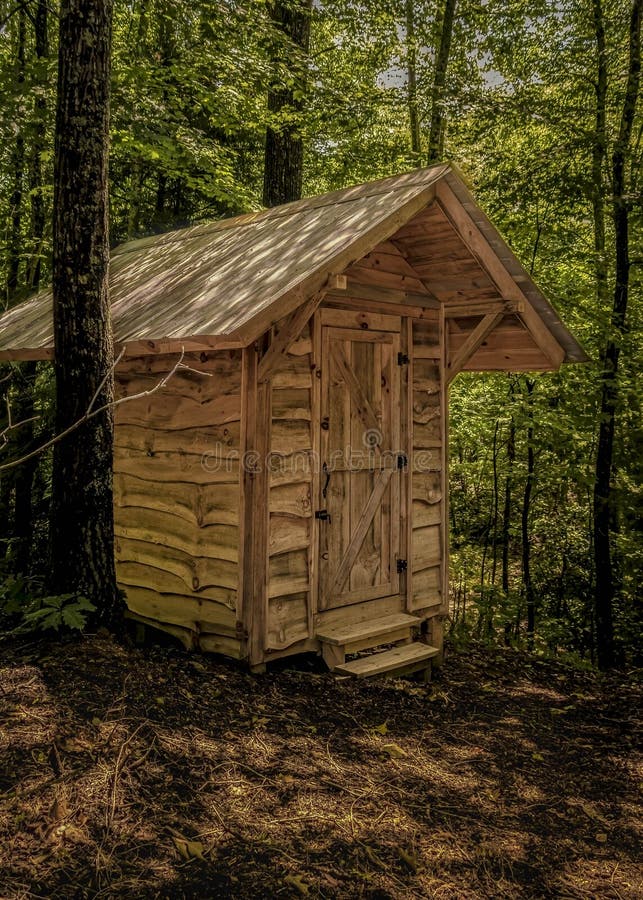Hand Made Wooden Shack in the Forest Stock Image - Image of built ...