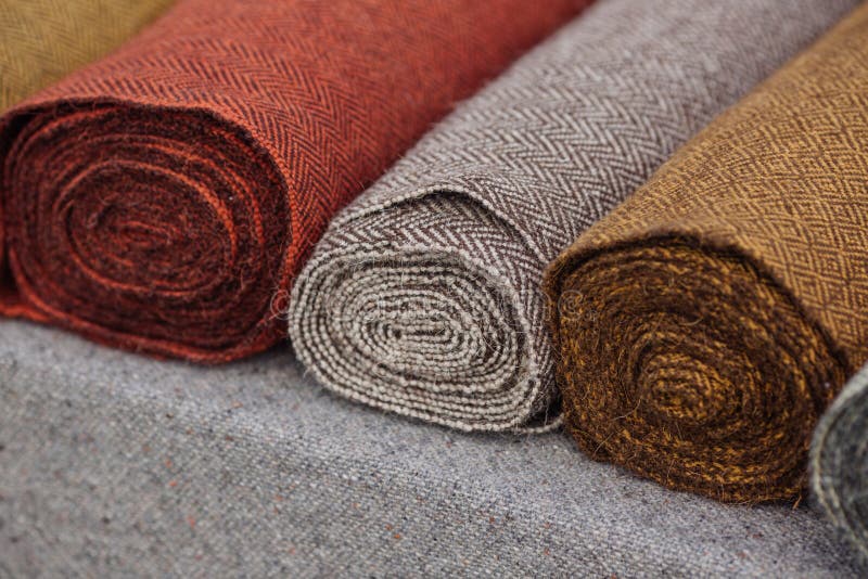Hand Made of Wool Fabric Rolls. Stock Photo - Image of culture ...