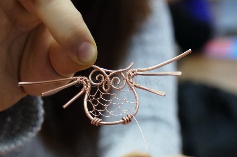 Hand Made Work with Wire in Wire Stock Image - Image of handwork, wire ...