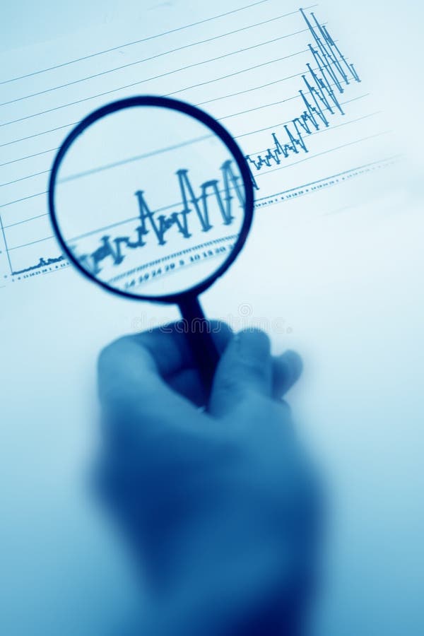 Hand magnifier stock image. Image of graph, blank, examining - 8804217